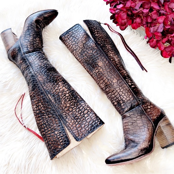 Freebird by Steven | Shoes | Freebird Jasper Boot In Brown Croc | Poshmark